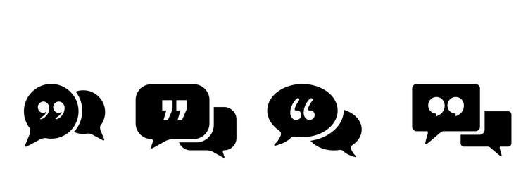 Quote box frame set outline text box Royalty Free Vector