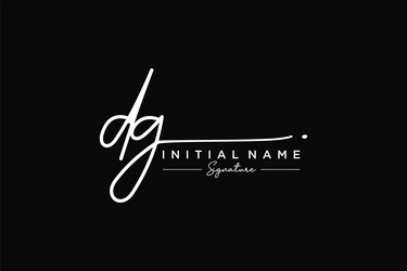 Initial dg signature logo template hand drawn Vector Image