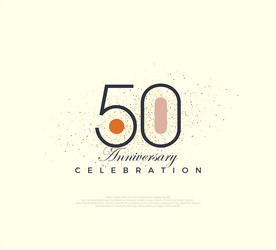 Modern number 50th elegant anniversary Royalty Free Vector