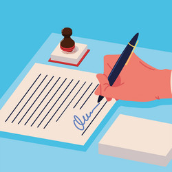 Notary services agreement Royalty Free Vector Image