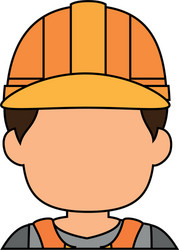 Worker faceless profile Royalty Free Vector Image