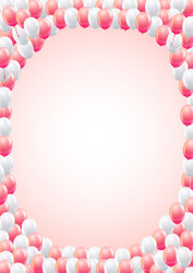 Balloons header template Royalty Free Vector Image