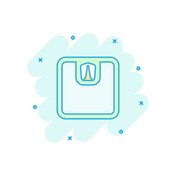 Cartoon bathroom scale weigher icon in comic Vector Image