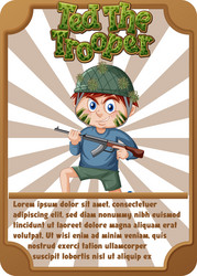 Character game card template with word claire Vector Image
