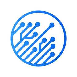 Circle circuit logo Royalty Free Vector Image - VectorStock