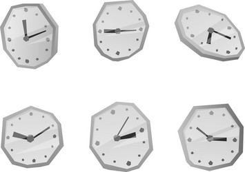 Mechanical clock faces watch dial with numerals Vector Image