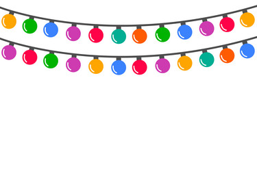 Colorful garland web banner design isolated Vector Image