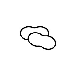 Peanut icon pea nuts snack symbol peanuts sign Vector Image