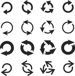 Circular arrows round shape Royalty Free Vector Image