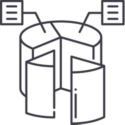 Data parameters icon linear isolated Royalty Free Vector