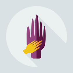 Flat modern design with shadow icons arm Vector Image