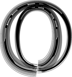 Colorful font letter o Royalty Free Vector Image