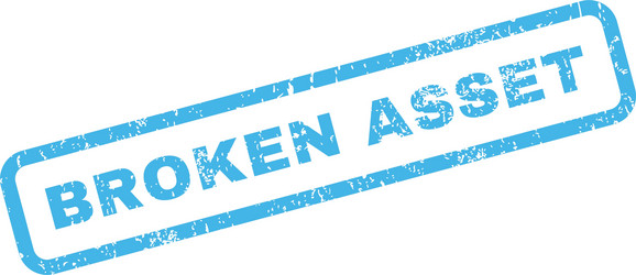Broken asset rubber stamp Royalty Free Vector Image
