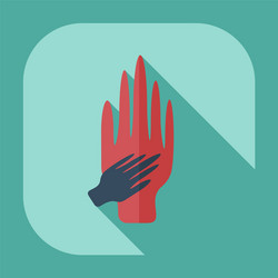 Flat modern design with shadow icons arm Vector Image