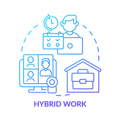 Hybrid work concept icon Royalty Free Vector Image
