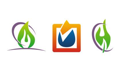 Water fire flame gas oil Royalty Free Vector Image