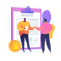 Promissory note abstract concept Royalty Free Vector Image