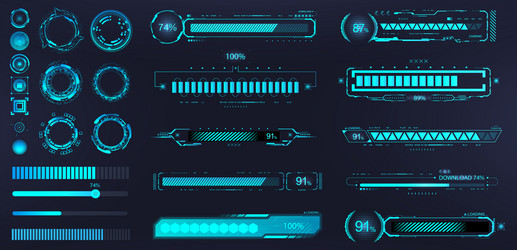 Progress bar for games Royalty Free Vector Image