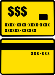 Cash card cartoon Royalty Free Vector Image - VectorStock