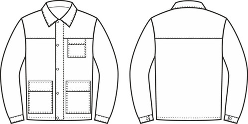 Mens work coverall fashion cad Royalty Free Vector Image