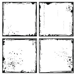 Grunge square frames Royalty Free Vector Image
