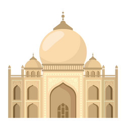 Taj mahal famous landmark Royalty Free Vector Image