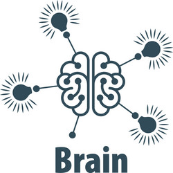 Genius brain logo Royalty Free Vector Image - VectorStock