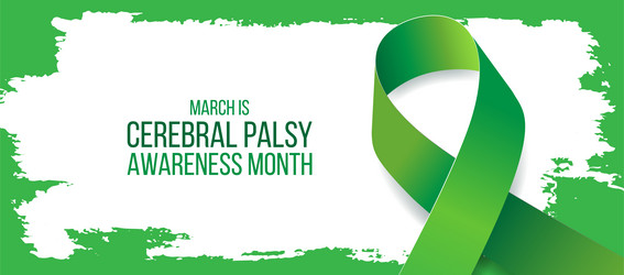 Cerebral palsy awareness month concept banner Vector Image