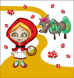 Big Red Riding Hood Vector Images (44)