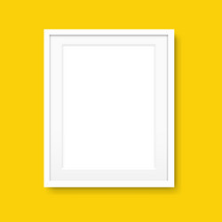 Picture frame isolated yellow background Vector Image