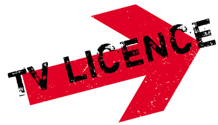 Tv licence rubber stamp Royalty Free Vector Image