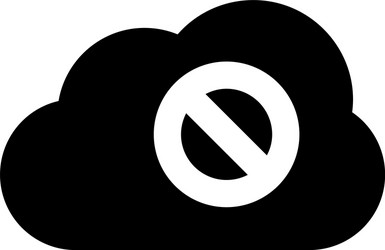 Block cloud Royalty Free Vector Image - VectorStock