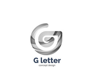 Vintage desert letter g monochrome template Vector Image