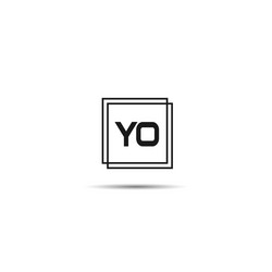 Initial letter yo logo template design Royalty Free Vector
