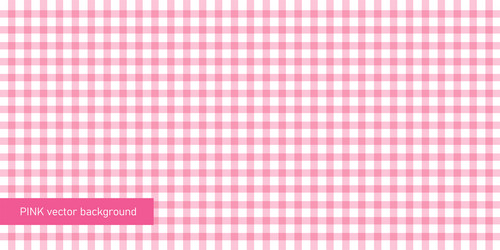 Pink hearts on checkered background Royalty Free Vector