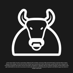 Black bull icon isolated on white background Vector Image