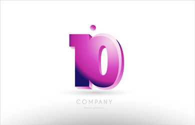 Grunge black and white number 10 ten logo icon Vector Image