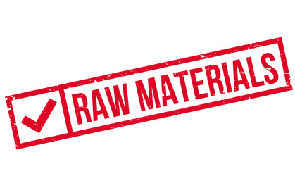 Raw materials rubber stamp Royalty Free Vector Image