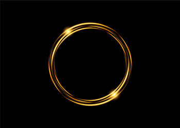 Gold ring on transparent background Royalty Free Vector
