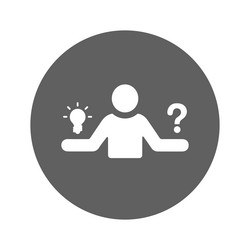 Cause problem reason icon black graphics Vector Image