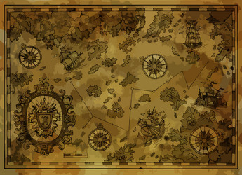 Pirate map 10 Royalty Free Vector Image - VectorStock