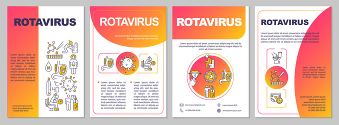 Rotavirus infection brochure template stomach flu Vector Image