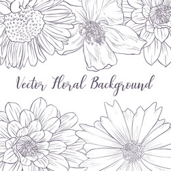 Floral tile pattern flower background garden Vector Image