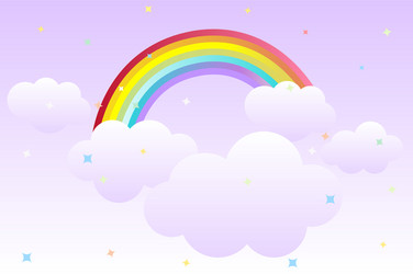 Rainbow sky Royalty Free Vector Image - VectorStock