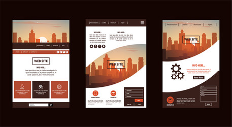 City brochure infographic Royalty Free Vector Image