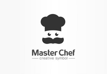Master chef creative symbol concept cook mustache Vector Image