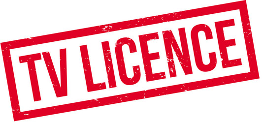 Tv licence rubber stamp Royalty Free Vector Image