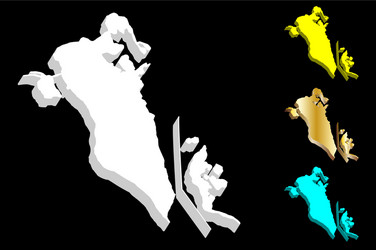 3d Map of Bahrain Vector Images (75)