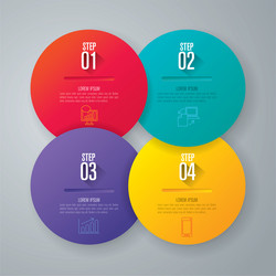 Four section infographics template Royalty Free Vector Image