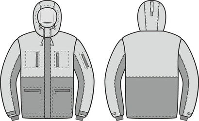 Mens winter work down jacket fashion cad Vector Image